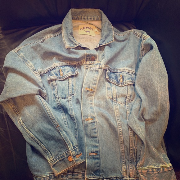 Jackets & Coats | Vintage Camel Joe Embroidered Denim Jean Jacket Xl ...